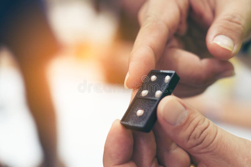 Close Up Hand Touch Domino Bulging Play Game Hand Strategy for Blind ...