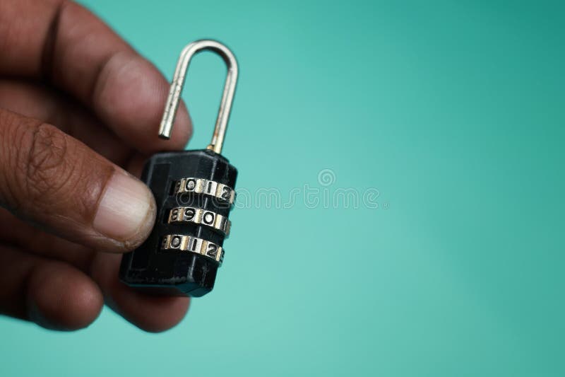 Close Up Hand Try Open Black Padlock Password Stock Photos - Free ...