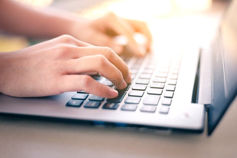 Computer Lab Blur Background With Pc Desktop Computer Machine In Blurry ...