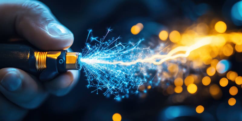 Close Up of Hand Using Spark Igniter, Creating Bright Sparks and Energy ...