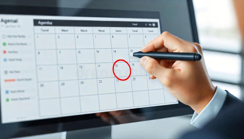 Scheduling Appointment Digital Calendar Planning Business AI Generated ...