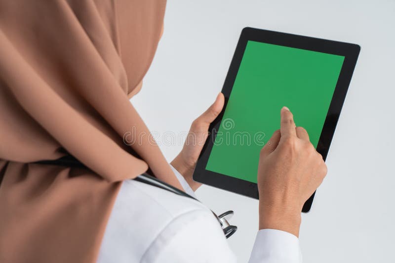 Medical Muslim Doctor with Tab Stock Photo - Image of worker, physician ...