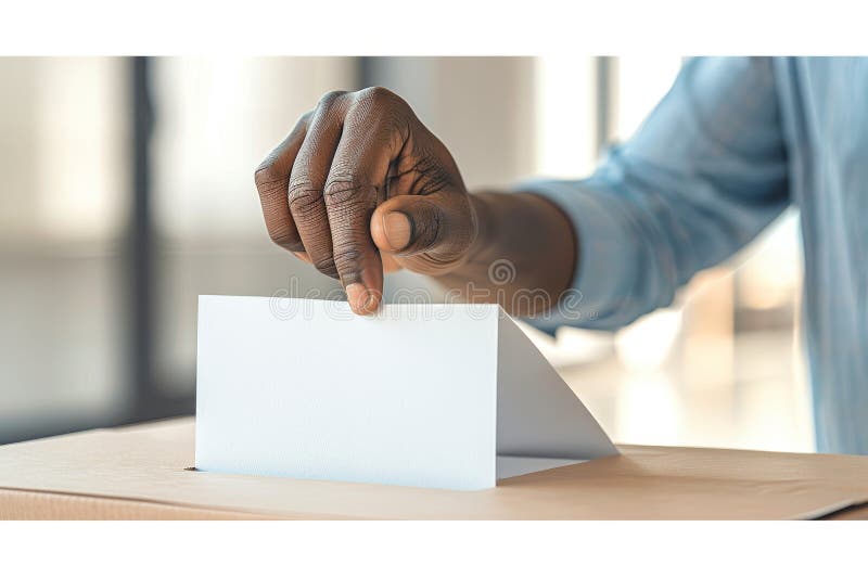 Close Up of a Hand Voting in Us Election with Shallow Depth ...