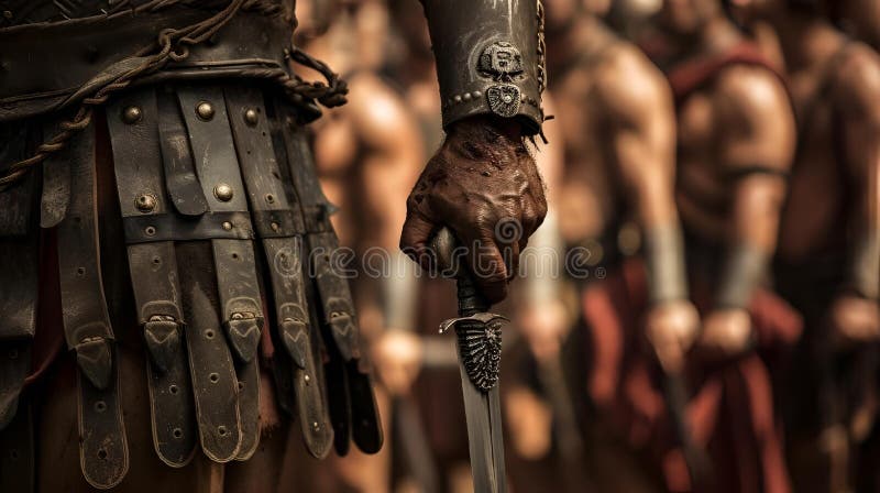 Close-up of the Hand of a Warrior Holding a Sharp Knife, AI-generated ...
