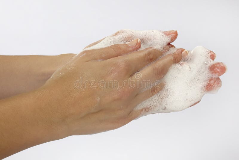 Close-up of Hand Washing, Soaping Hands Stock Photo - Image of cleaner ...