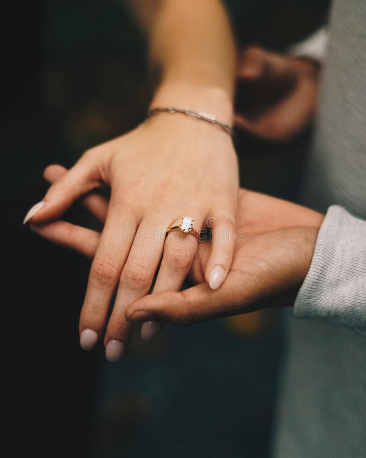 Elegant Engagement Ring Symbolizing Love and Commitment. Stock Photo ...