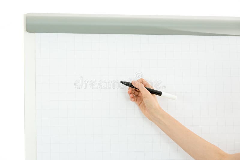 Close Up of a Hand Writing on a White Board Stock Image - Image of ...