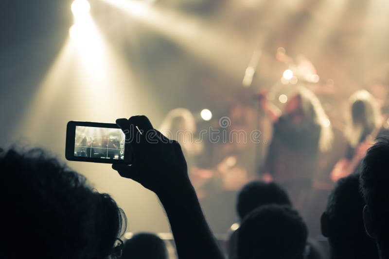 Filming Concert on Smartphone Editorial Stock Photo - Image of dance ...