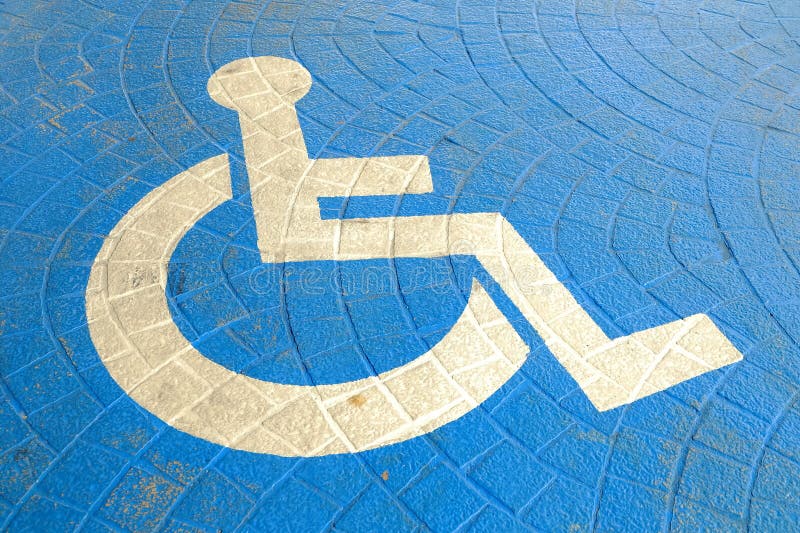 Handicap Sign on Parking Ground. Stock Photo - Image of concrete, drive ...