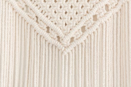 Close Up of Handmade Macrame Panel. Texture. Background Stock Image ...