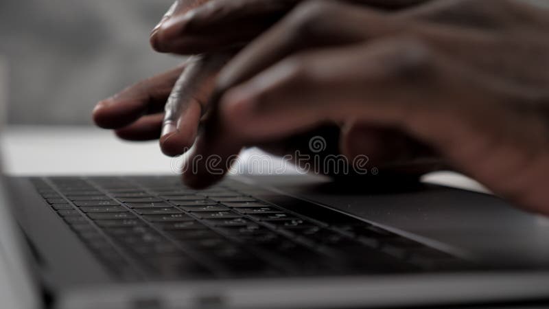 Hands of African Man Typing on Laptop Keyboard, Close Up Stock Video ... Hands of African Man Typing on Laptop Keyboard, Close Up Stock Video ...
