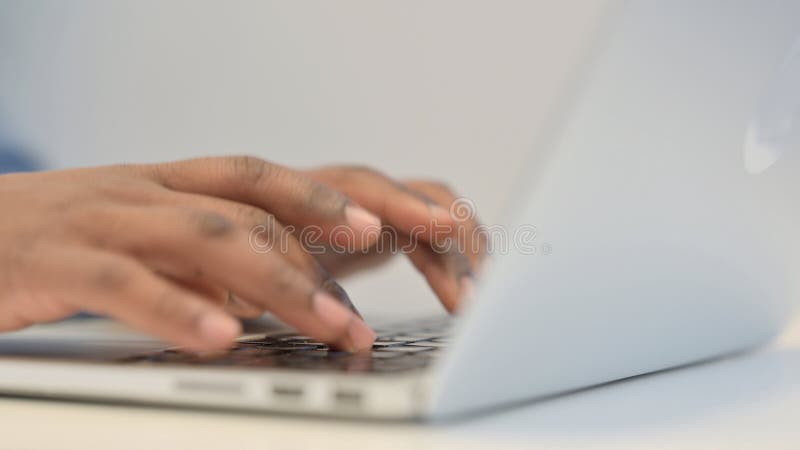 Close Up of Hands of African Man Typing on Smartphone Stock Photo ...