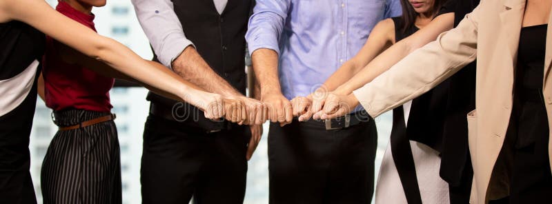 Close Up on Hands of Business People Join Together on Unity Concept ...