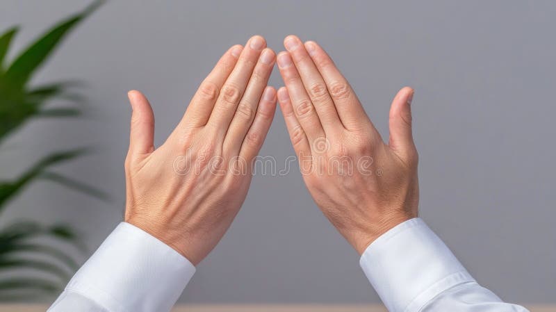 Close-Up of Hands Clapping in Recognition Stock Illustration ...