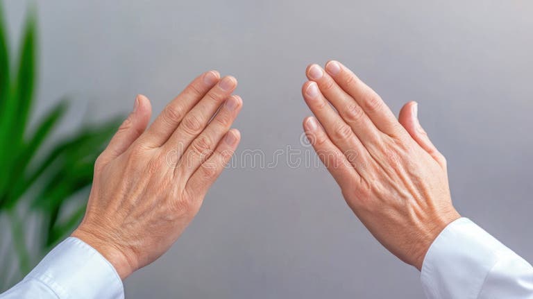 Close-Up of Hands Clapping in Recognition Stock Illustration ...