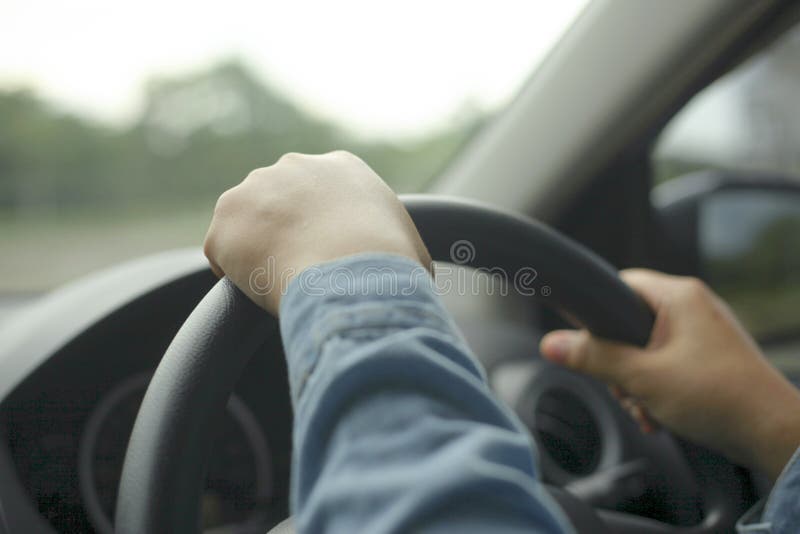 Close Up of Hands Driving Car Concept Stock Image - Image of person ...