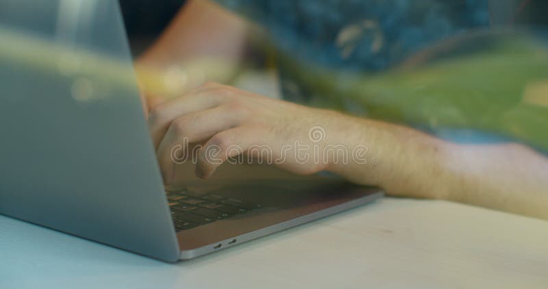 Close Up Hands Engineers Developing Software App Using Digital Laptop ...