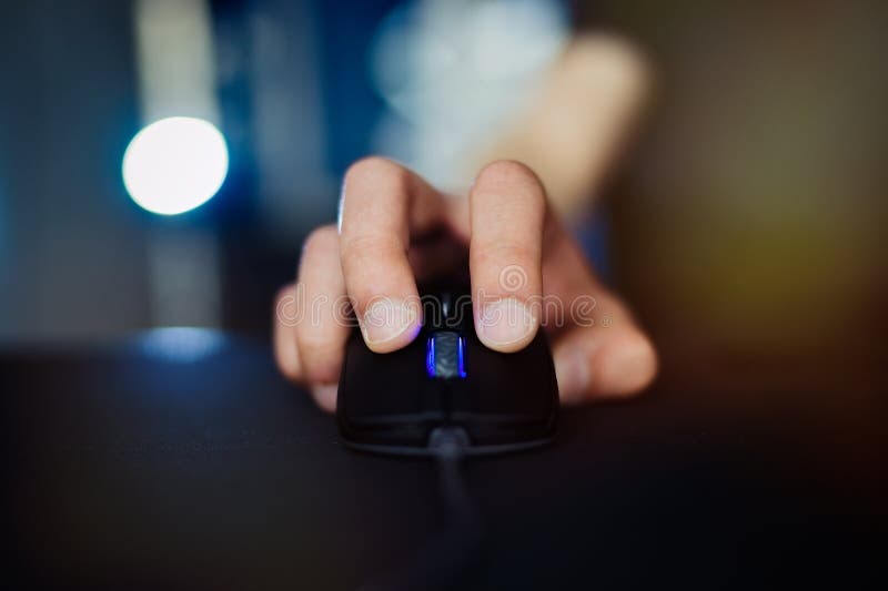 Hands Gamer Playing in the Video Game Using Keyboard and Mouse Stock ...