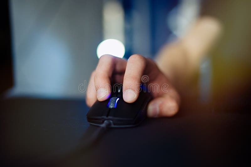 Hands Gamer Playing in the Video Game Using Keyboard and Mouse Stock ...
