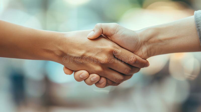 Close-up of Hands in a Handshake, Symbolizing Stock Illustration ...