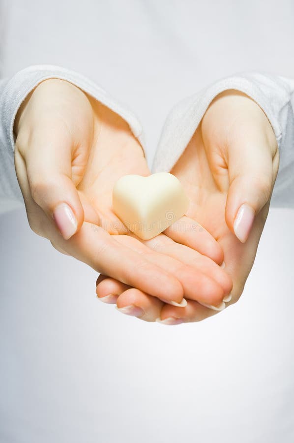 Close-up of Hands Holding Heart Stock Photo - Image of care, heart: 8316914