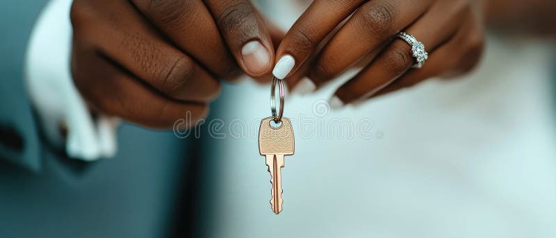 Close-Up of Hands Holding a Key with Wedding Ring Stock Illustration - Illustration of ...