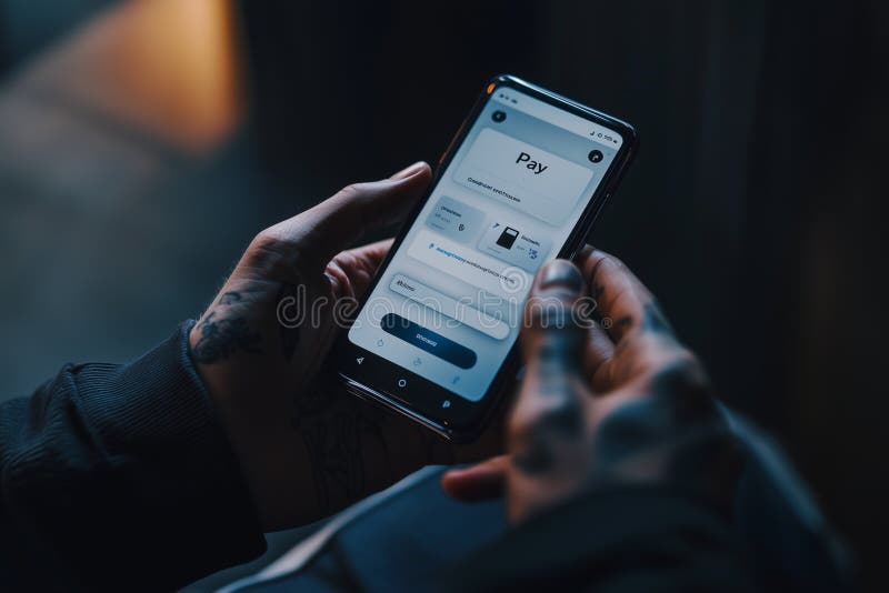 Mobile Payment Technology in Action Stock Illustration - Illustration ...