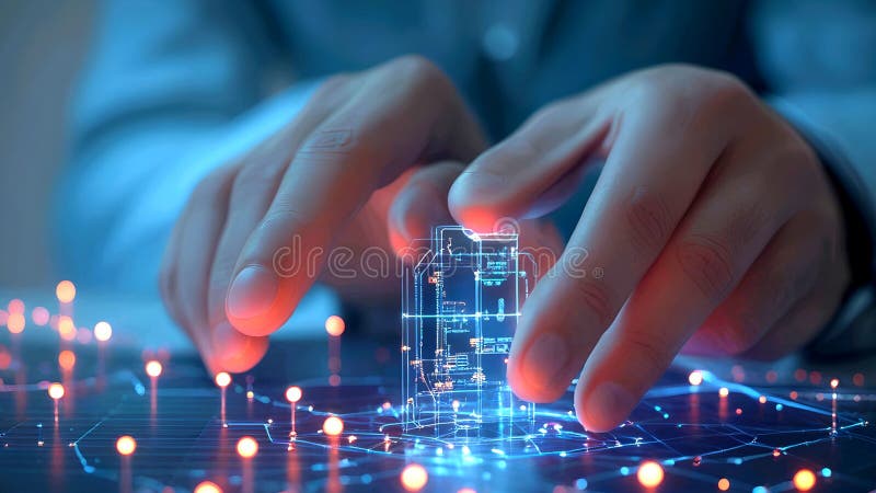 Shaping the Digital Future stock illustration. Illustration of reality ...