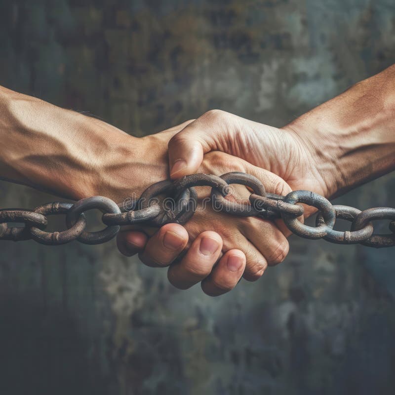 A Close-up of Hands Interlocking Like a Chain, Symbolizing Unbreakable ...