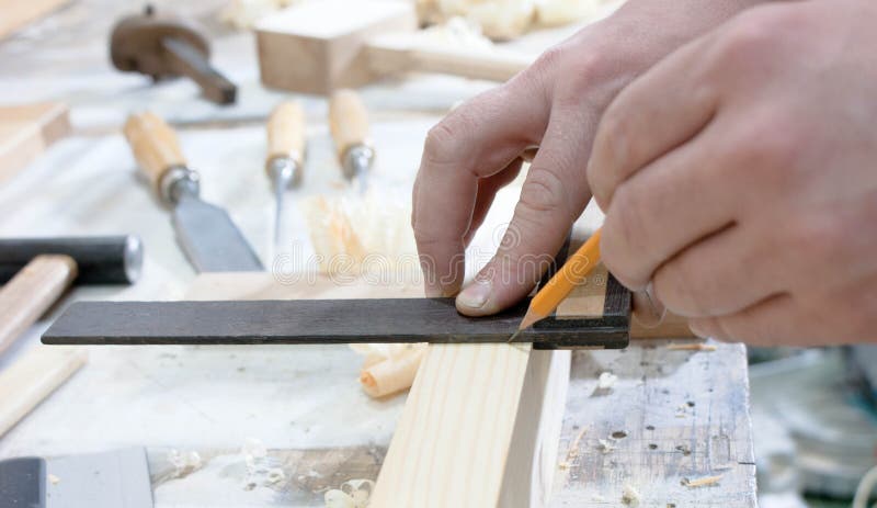 Close-up of Hands of a Joinery Stock Photo - Image of white, joinery ...
