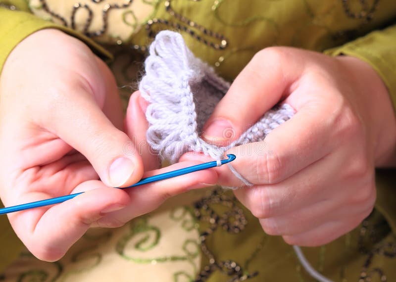 Close-up of hands knitting stock image. Image of domestic - 46779063