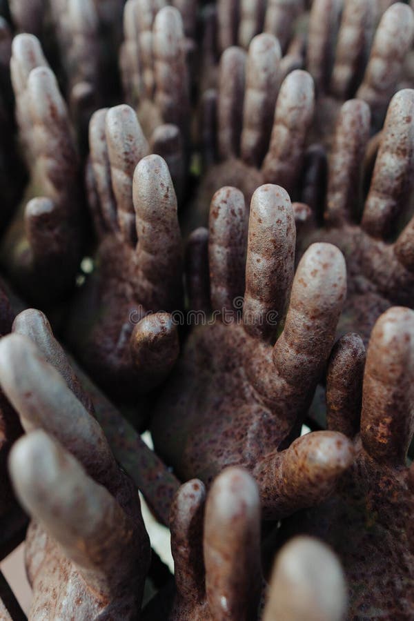 Close-up of Hands Made of Iron Full of Rust Stock Photo - Image of ...