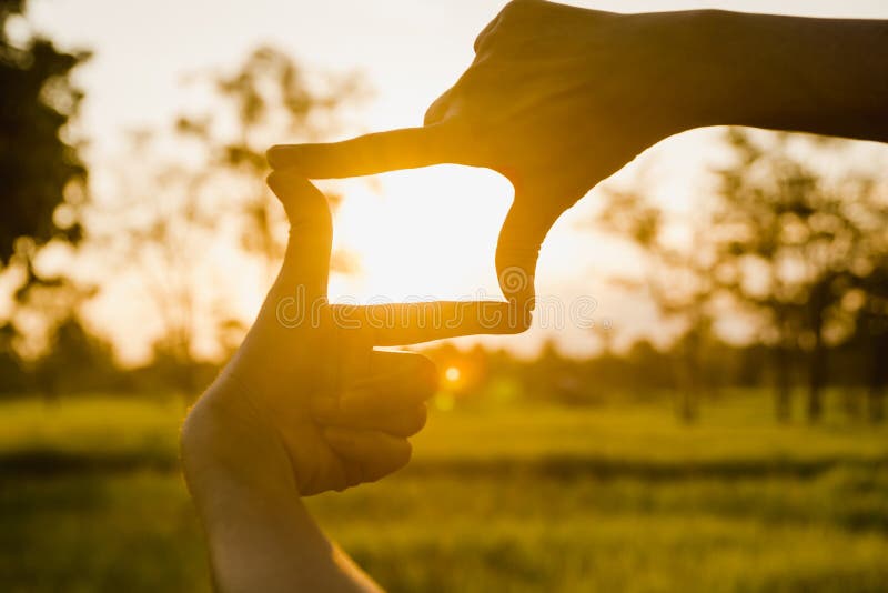 Close Up of Hands Making Frame Gesture. Close Up of Woman Hands Stock ...