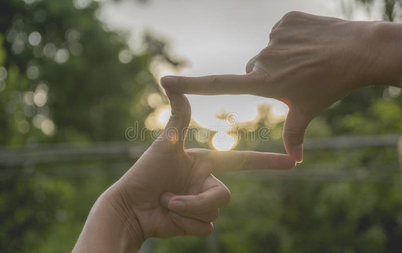 Close Up of Hands Making Frame Gesture. Close Up of Woman Hands Stock ...
