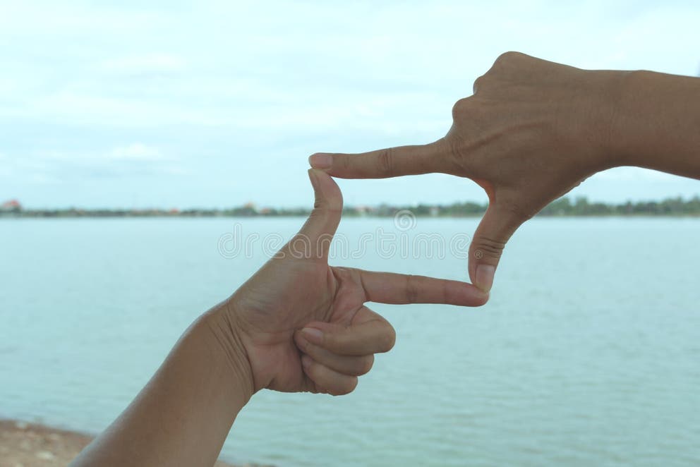 Close Up of Hands Making Frame Gesture. Close Up of Woman Hands Stock ...
