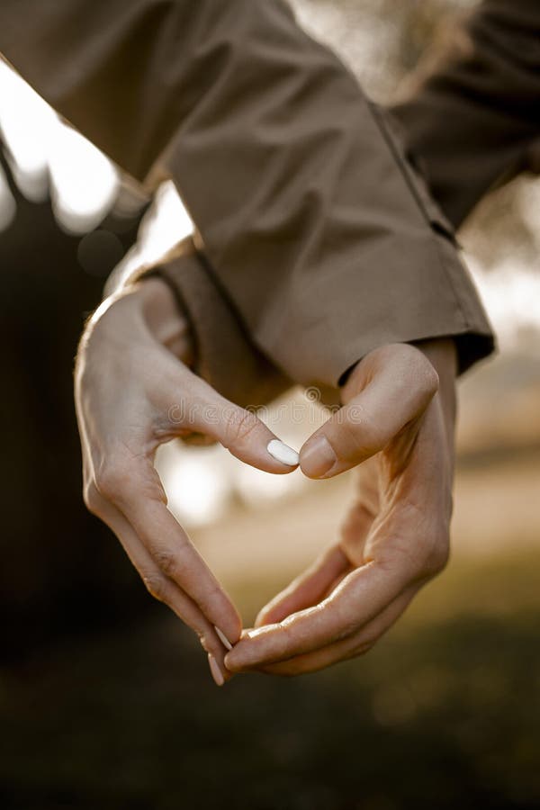 Close Up Hands Making Heart Shape. High Quality Beautiful Photo Concept ...