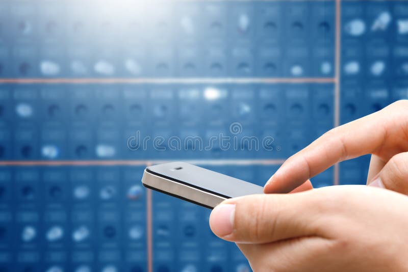 Close Up of Hands Man Using His Phone Stock Photo - Image of modern ...