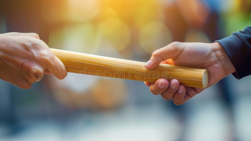 A Closeup of Hands Passing a Symbolic Baton Showcasing the Transition ...