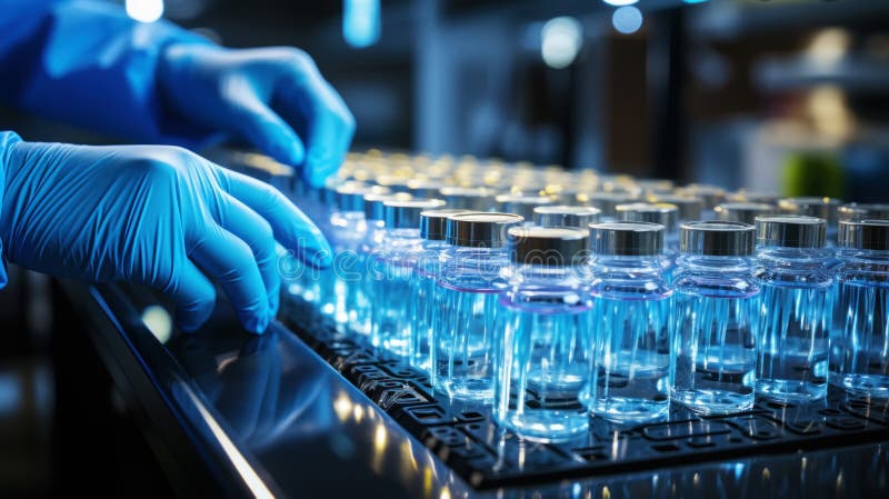 A Close-up of the Hands of a Scientist Working with Test Tubes in a ...