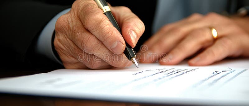 Close Up of Hands Signing Agreement, Symbolizing Ethical Business ...