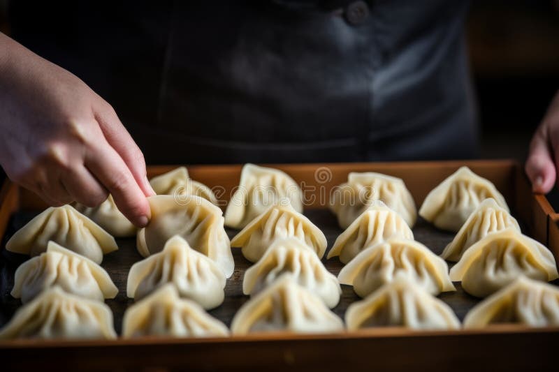 Close-up Hands Skillfully Making Delicious Dumplings for Sale Stock ...