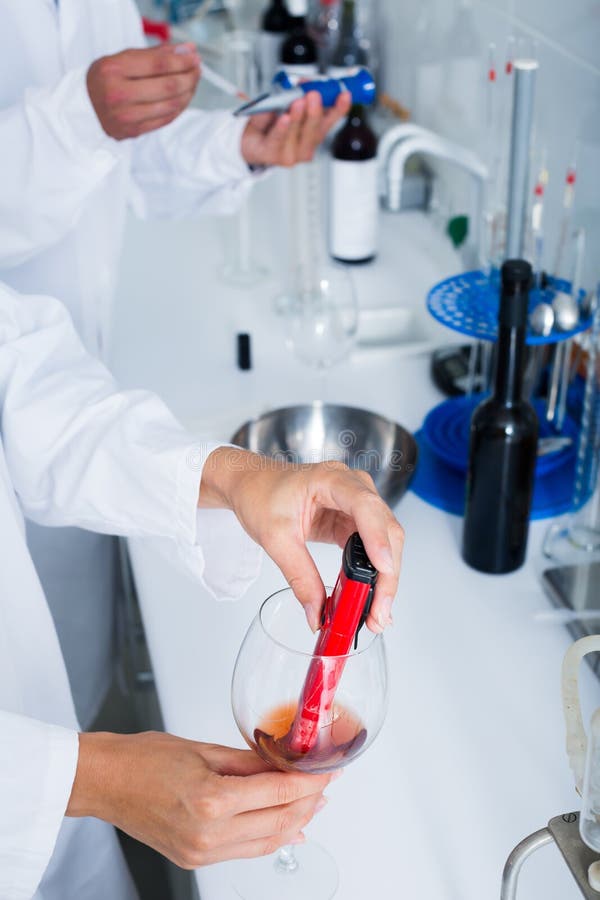 Close Up on Hands Testing Quality in Lab Stock Image - Image of acidity ...