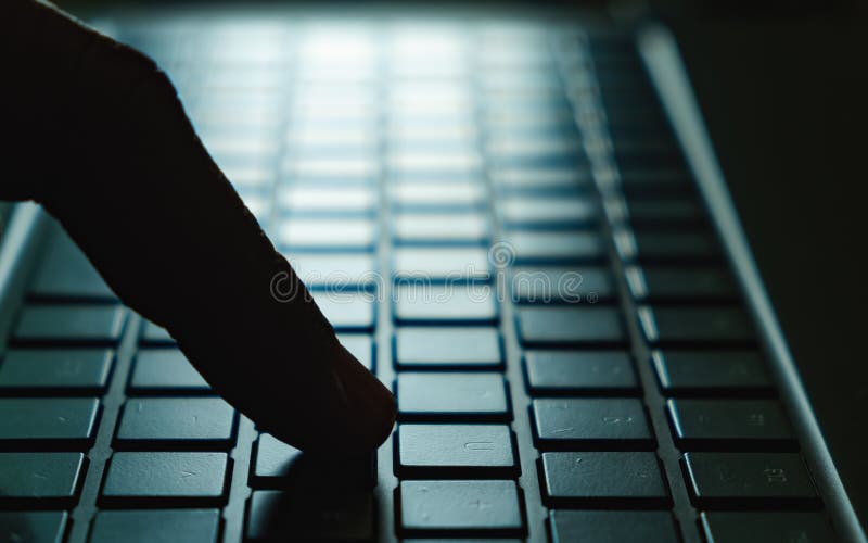 Close-up of Hands Typing on a Computer Keyboard. Keyboard Closeup View ...