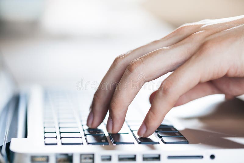 Close-up of Hands Typing on Keyboard (Selective Focus) Stock Image ...