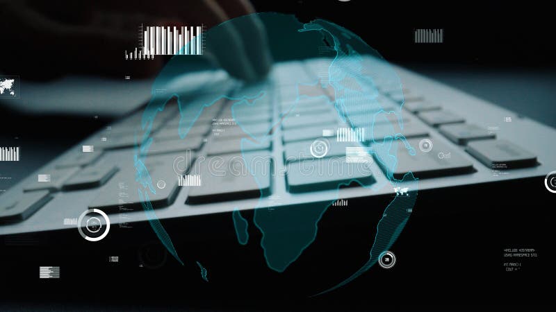 Typing Code Laptop Digital Overlay Graphics Stock Photos - Free ...