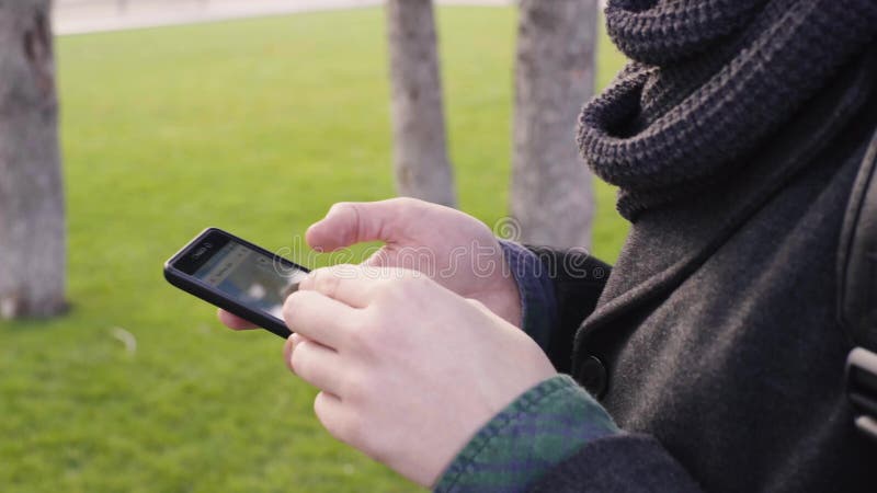 Close-Up of Hands Using Google Maps in Smart Phone Stock Footage ...