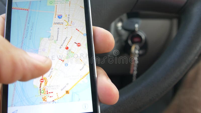 Close-Up of Hands Using Google Maps in Smart Phone Stock Video - Video ...
