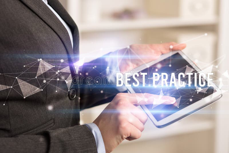 Close Up Hands Using Tablet Stock Image - Image of concentrated ...