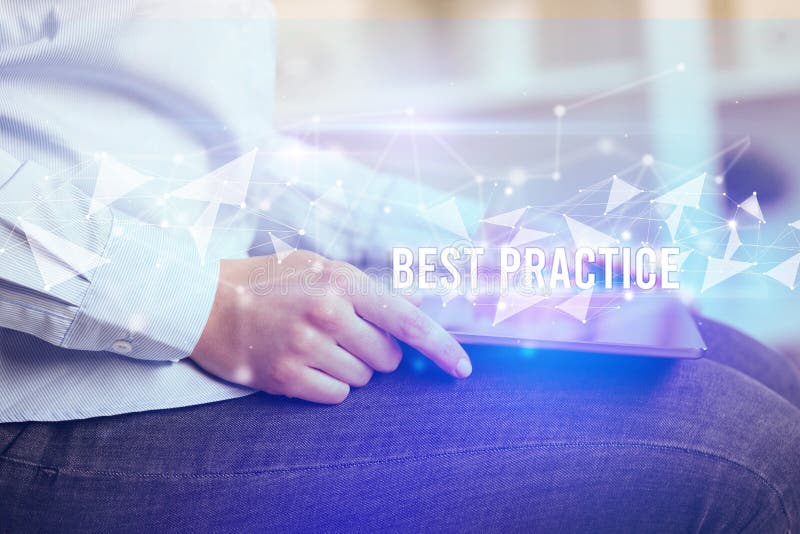 Close Up Hands Using Tablet Stock Image - Image of close, modern: 263110403