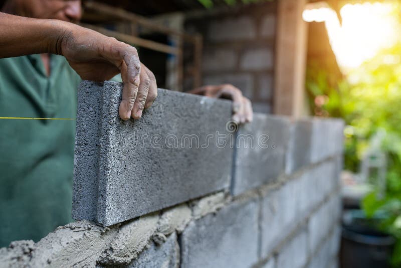 Hands of Worker Making Bricks. Stock Image - Image of forming, process ...